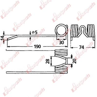 Claas Pick Up Tine 8214211 - Grassland Agri